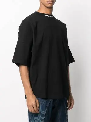 Palm Angels Logo-print Cotton T-shirt - Black