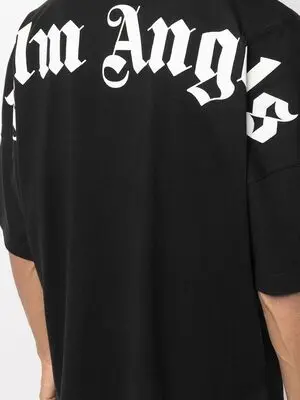 Palm Angels Logo-print Cotton T-shirt - Black