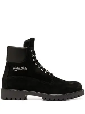 Philipp Plein Suede Ankle Boots