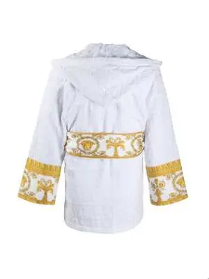 Versace I Love Baroque Short Robe - White
