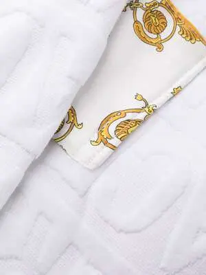 Versace I Love Baroque Short Robe - White