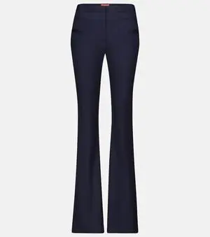 Altuzarra Serge Stretch-wool Bootcut Trousers - Blue