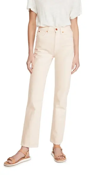 SLVRLAKE London Straight Leg Jeans - Ecru