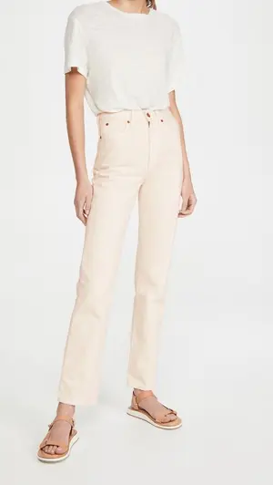 SLVRLAKE London Straight Leg Jeans - Ecru