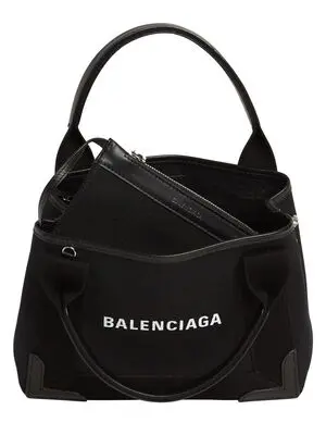 Balenciaga Xs Navy Cabas Canvas Bag