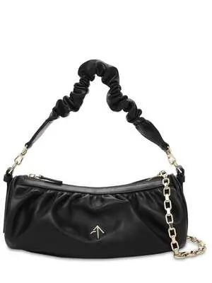 Manu Atelier Ruched Cylinder Chain Xx Bag