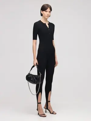 Manu Atelier Ruched Cylinder Chain Xx Bag