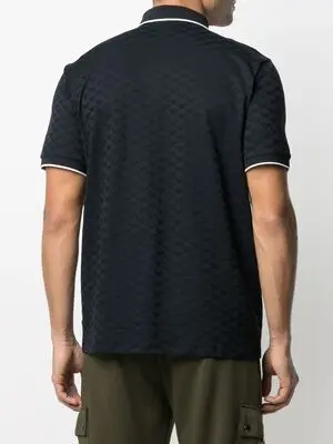 Emporio Armani Textured Knit Polo Shirt