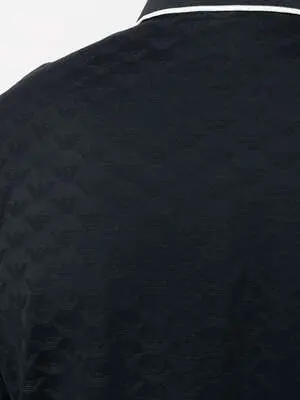 Emporio Armani Textured Knit Polo Shirt
