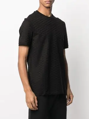 Emporio Armani Plain Textured T-shirt