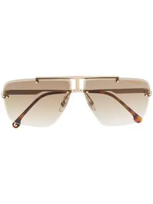 Carrera Eyewear Square Pilot-frame Sunglasses - Gold