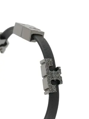 Tory Burch Crystal-embellished Logo Plaque Bracelet