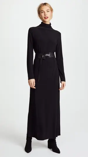 Norma Kamali Turtleneck Gown - Black