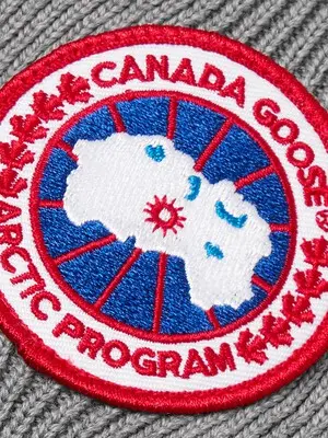 Canada Goose Logo-appliquéd Merino Wool Beanie