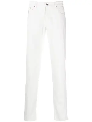 Brunello Cucinelli Mid-waist Straight-leg Jeans - White