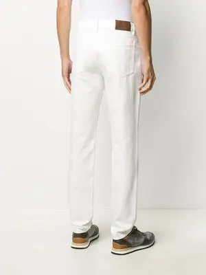 Brunello Cucinelli Mid-waist Straight-leg Jeans - White