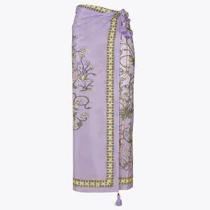 Tory Burch Printed Pareo Lilac Garden Medallion