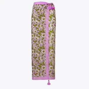 Tory Burch Printed Pareo Pink Bold Flower