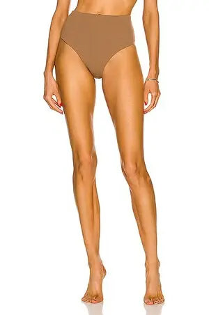 Matteau Matteau High Waist Bikini Bottom Cinnamon Crinkle