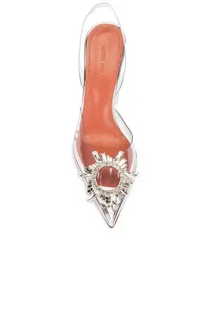 Amina Muaddi Begum Glass Heel - Transparent