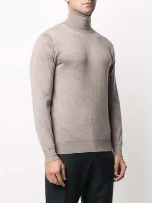 CRUCIANI Roll Neck Jumper - Brown