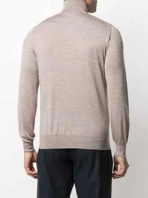 CRUCIANI Roll Neck Jumper - Brown