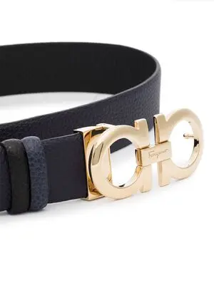 FERRAGAMO Leather Gancini Buckle Belt