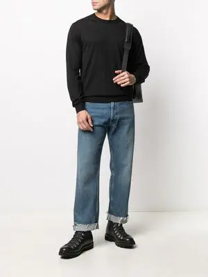 CRUCIANI Crew Neck Knit Jumper - Black