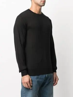 CRUCIANI Crew Neck Knit Jumper - Black
