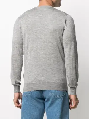 CRUCIANI Crew Neck Knit Jumper - Grey