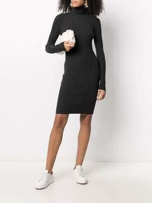 Wolford Ribbed-knit Turtleneck Dress - Grey