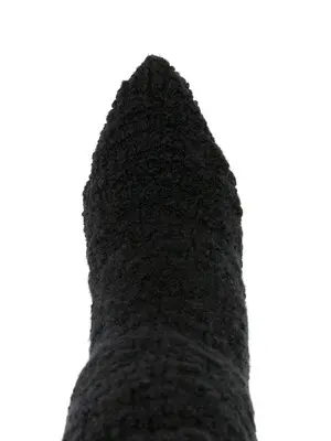 Dolce & Gabbana Shearling Stiletto Heel Boots