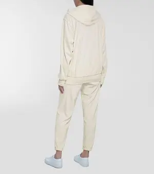 LES TIEN Velour Hooded Sweatshirt