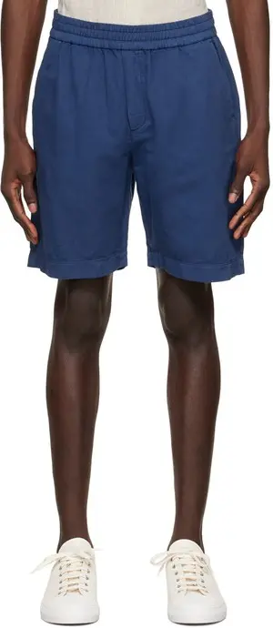 Sunspel Sunspel Brown Drawstring Shorts Atlantic Blue