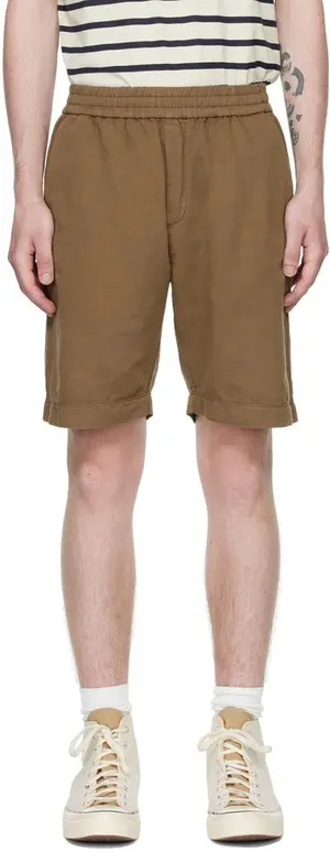 Sunspel Sunspel Brown Drawstring Shorts Brdh Dark Tan