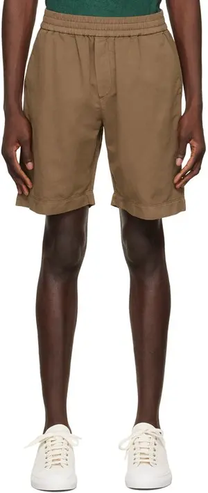Sunspel Sunspel Brown Drawstring Shorts Dark Tan
