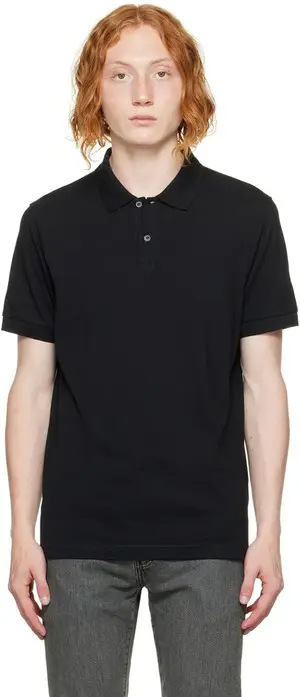 Sunspel Sunspel Black Cotton Polo Bkaa Black