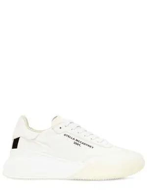 Stella McCartney 40mm Runner Loop Nylon Sneakers White,black