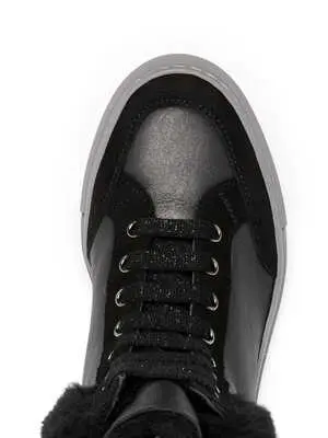 Lorena Antoniazzi Shearling Top Sneakers