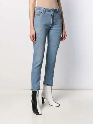 RE/DONE High-rise Cropped Jeans - Blue