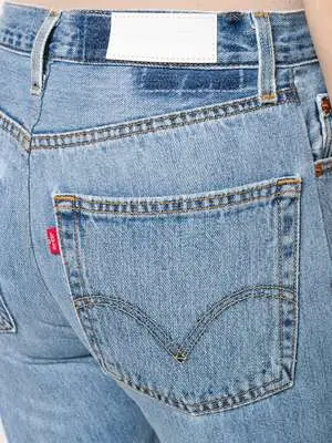 RE/DONE High-rise Cropped Jeans - Blue