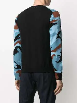 Valentino Garavani Intarsia Knit Camouflage Cashmere Jumper