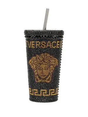 Versace Medusa Crystal-embellished Travel Cup - Black