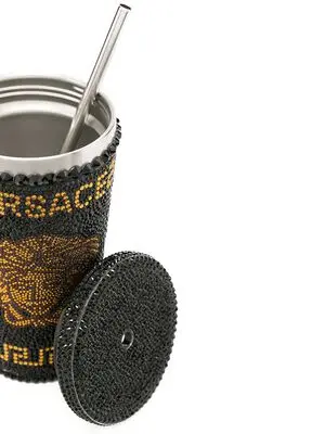 Versace Medusa Crystal-embellished Travel Cup - Black