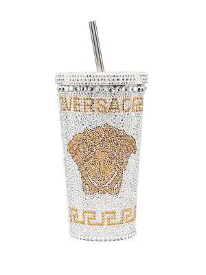 Versace Medusa Crystal-embellished Travel Cup - Silver