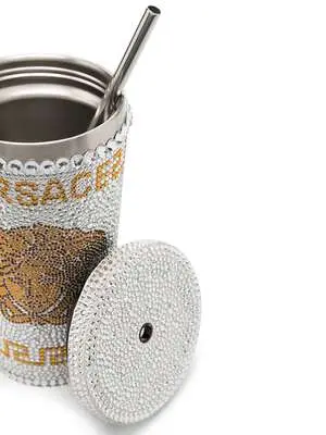 Versace Medusa Crystal-embellished Travel Cup - Silver