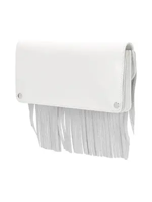 Comme Des Garçons Fringed Wallet - White