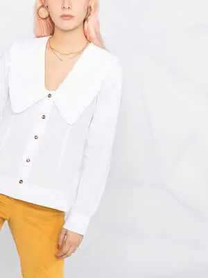 GANNI Ruffled Collar Blouse