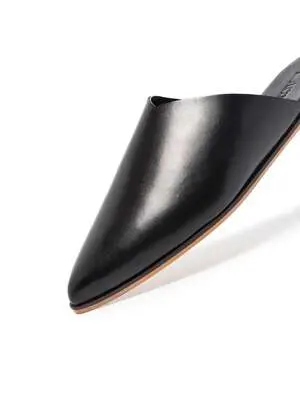 ST. AGNI Zuri Leather Flat Mules