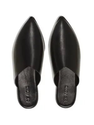ST. AGNI Zuri Leather Flat Mules